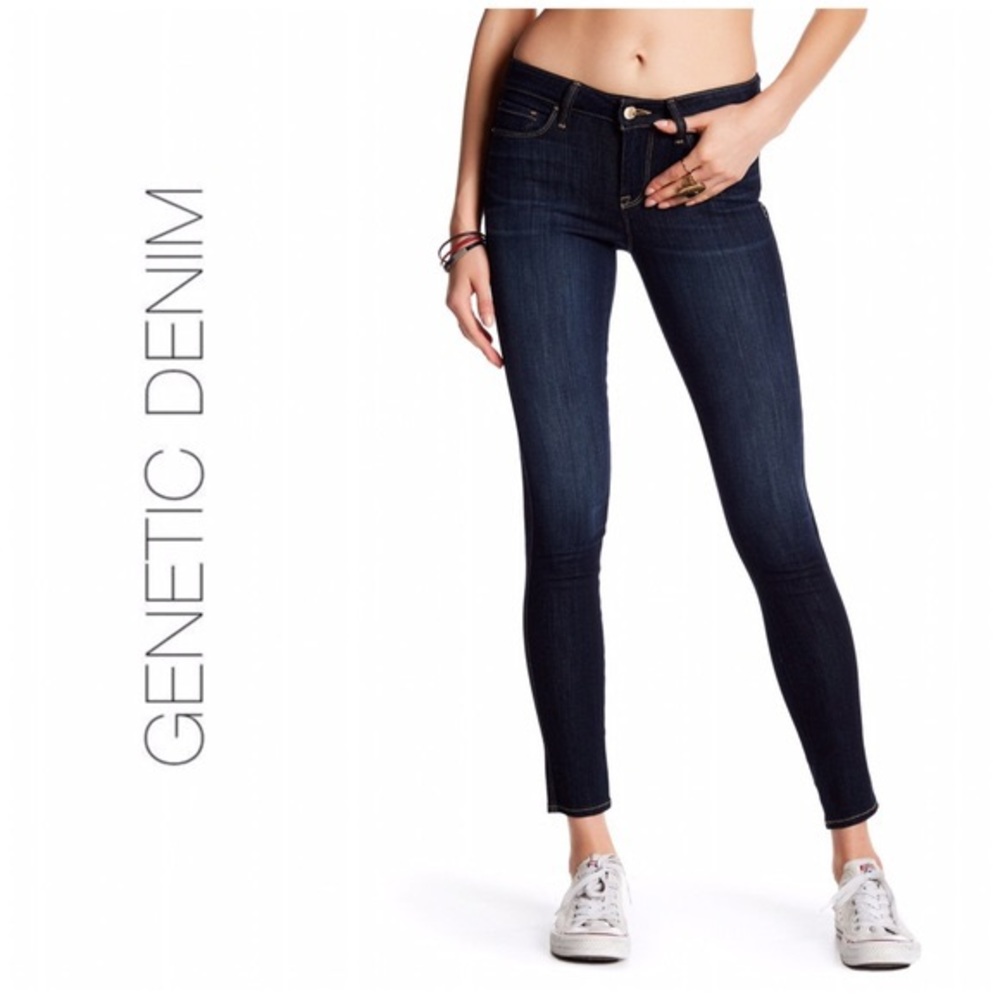 Genetic Denim Dark Low Rise Skinny Jeans - Gem